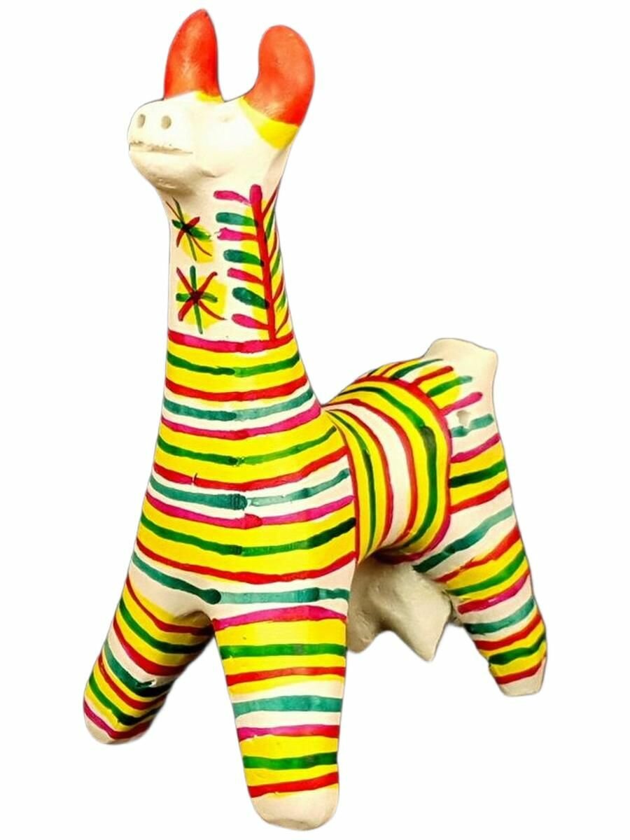 Корова, Свистулька 10-13 см, Филимоновская глиняная игрушка, ручная авторская работа