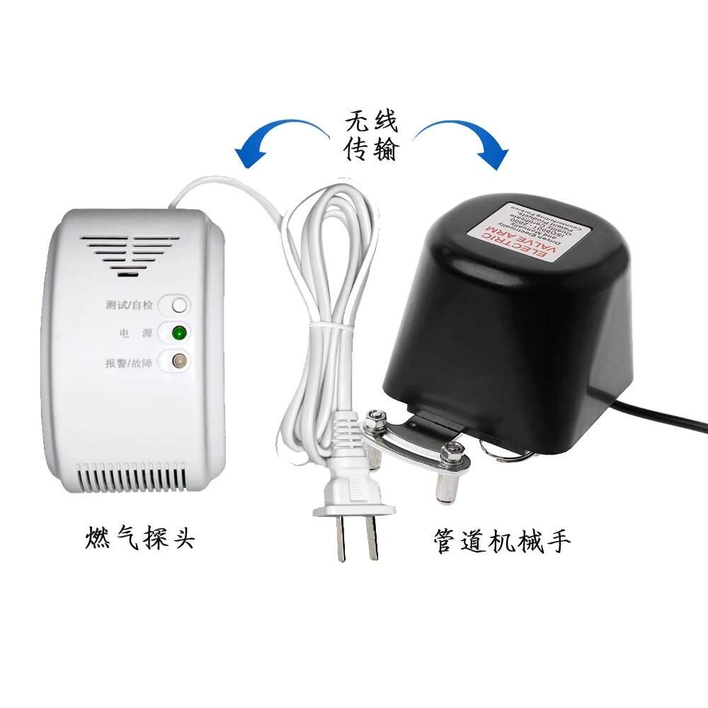 1 шт. Детектор газа с электромагнитным клапаном и роботом для отключения газа RF433, датчик природного газа CH4 - CN Robot