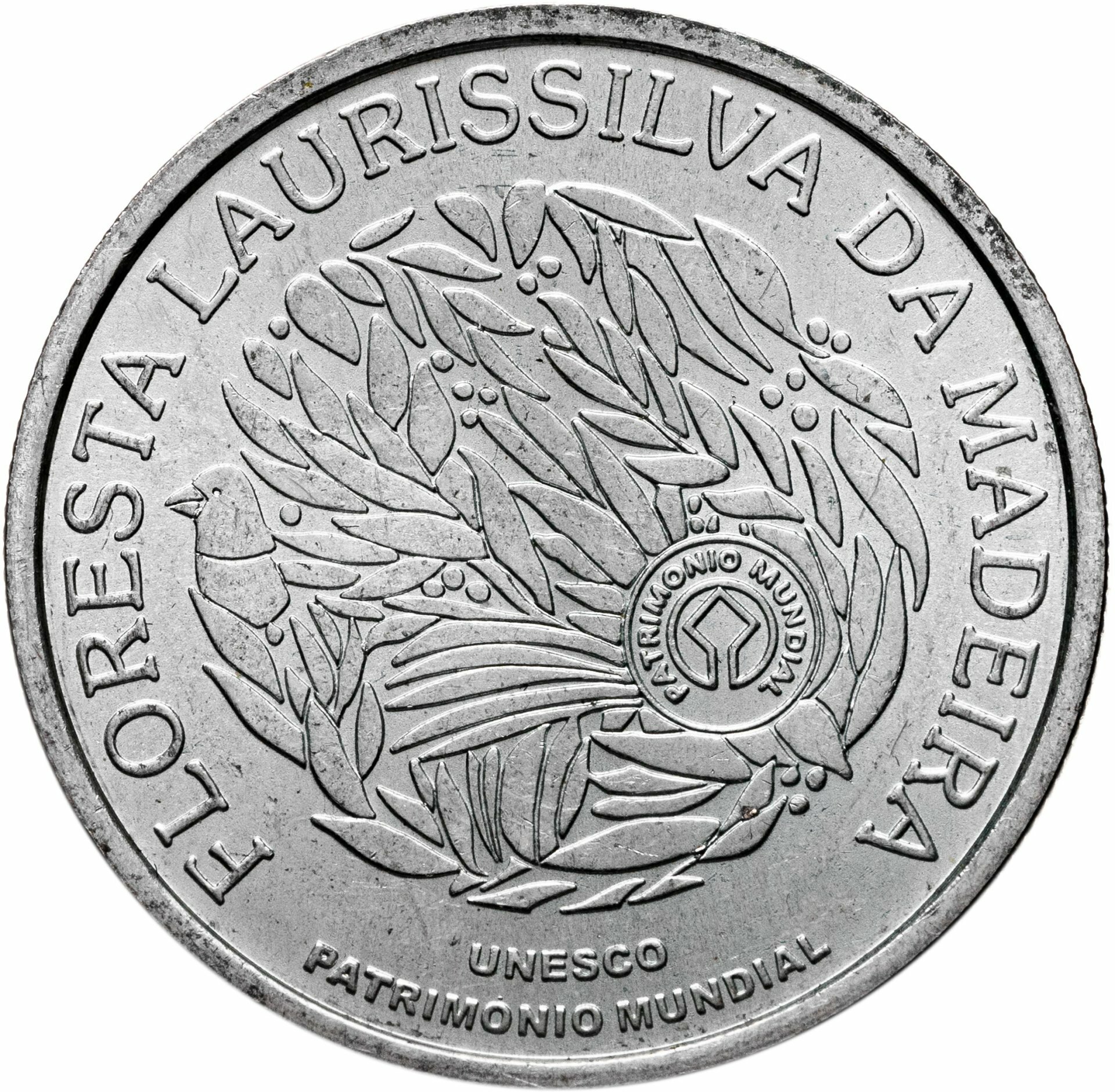 Португалия 5 евро 2007 "юнеско - Лавровые леса на острове Мадейра", Серебро 500, в сохранности AU-UNC