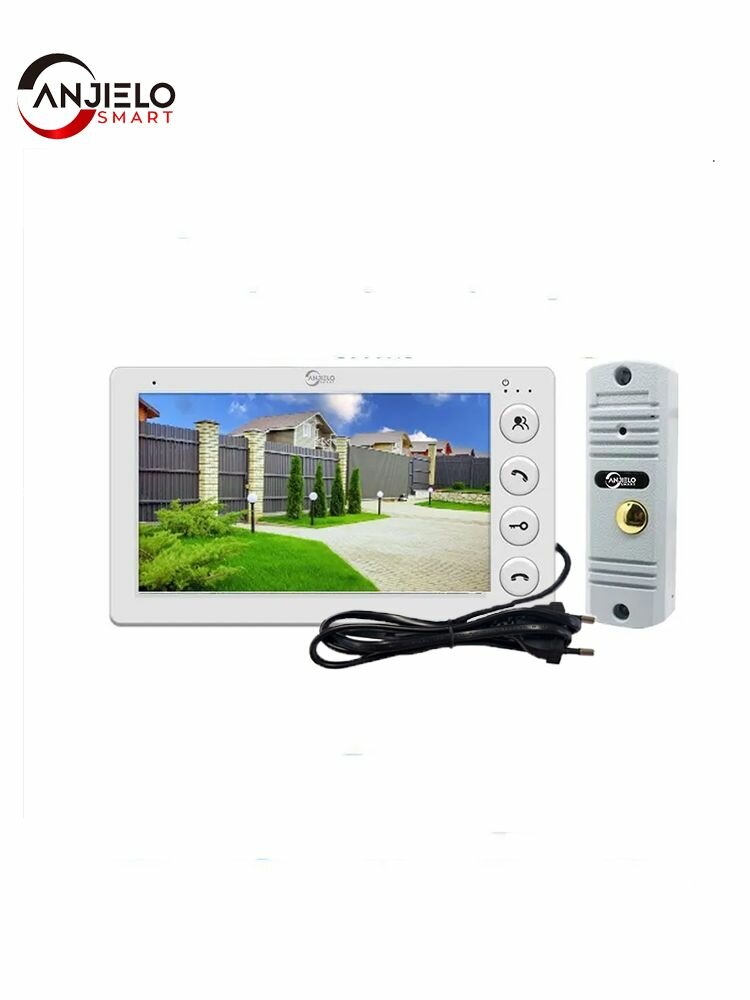 ANJIELOSMART Видеодомофон, 480x408, 7', Проводное подключение, Без трубки, хаки