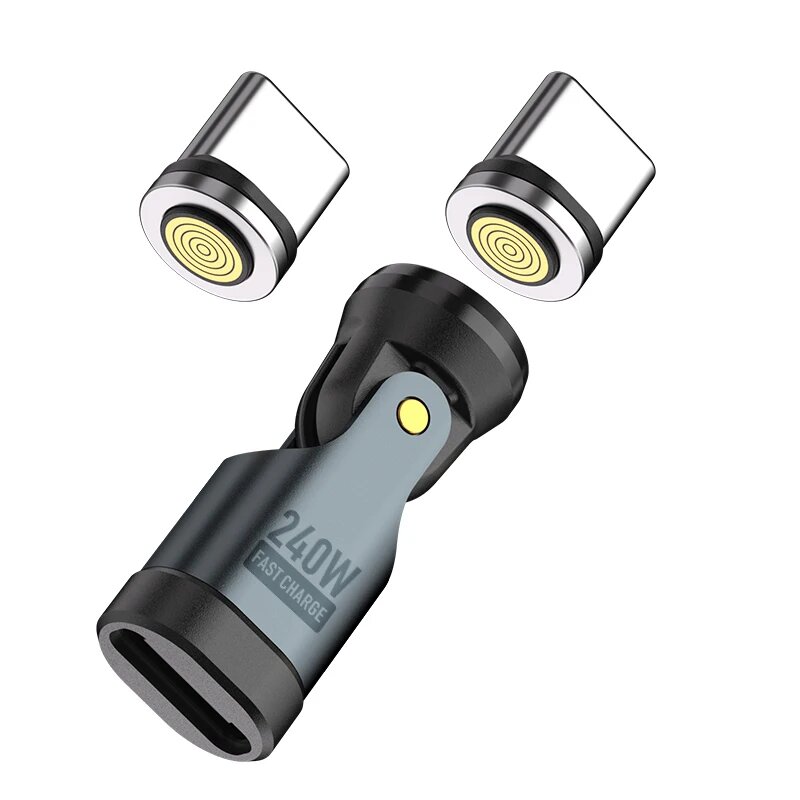 Магнитный адаптер USB-C 2шт, 240W, быстрая зарядка