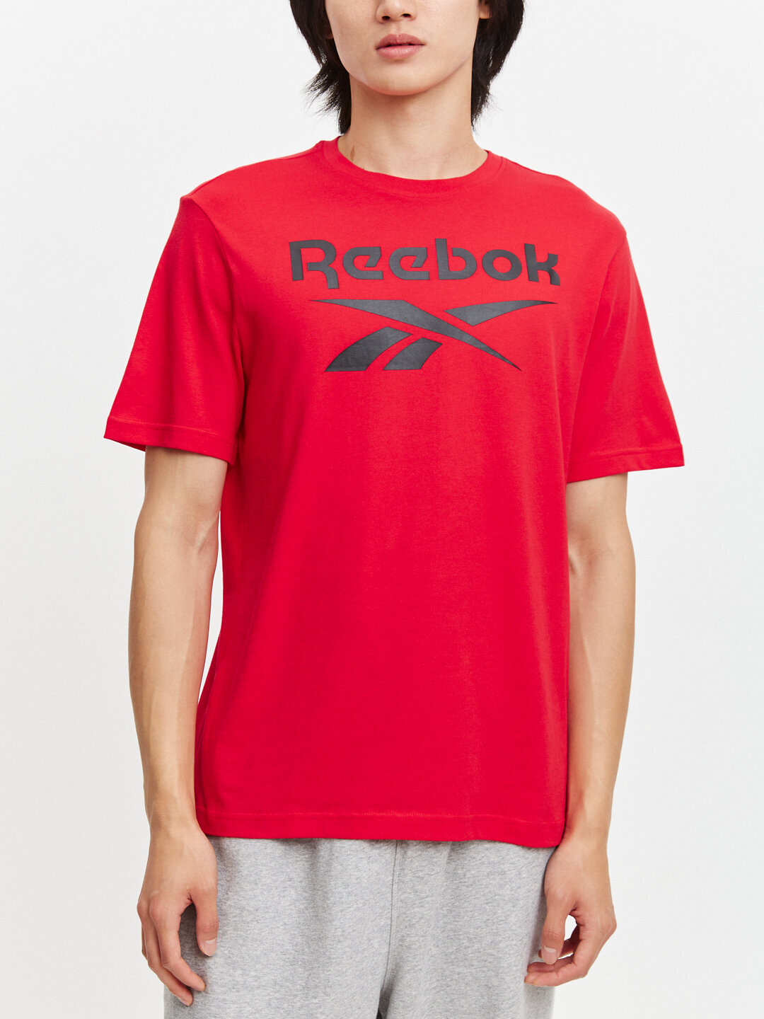 Футболка спортивная Reebok IDENTITY STACKED LOGO, 1 шт., размер M, красный — фото 1
