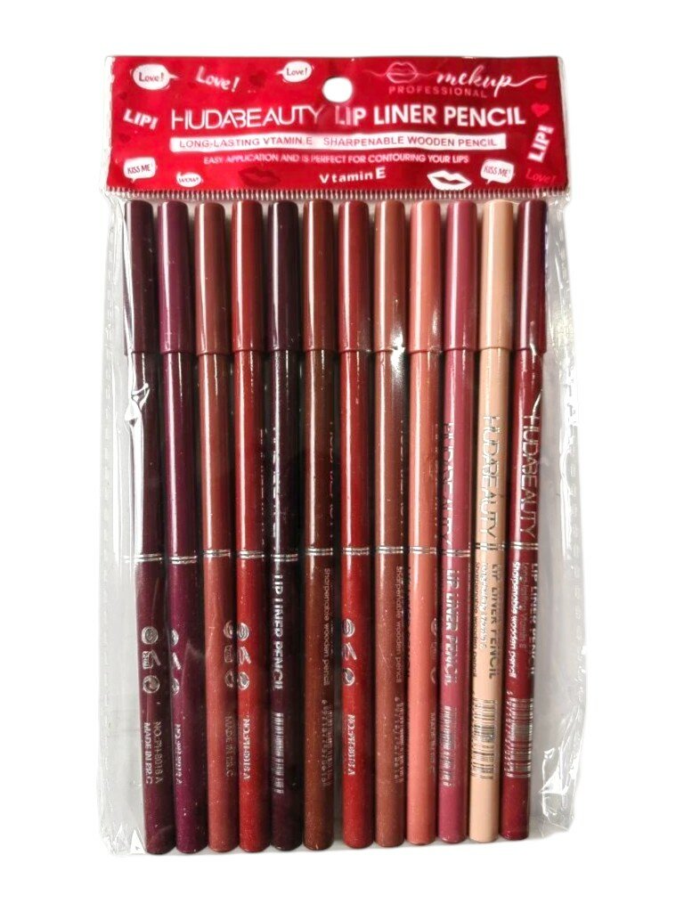 Lip Liner Pencil, HUDABEAUTY (Подводка для губ №1), уп. 12 шт.