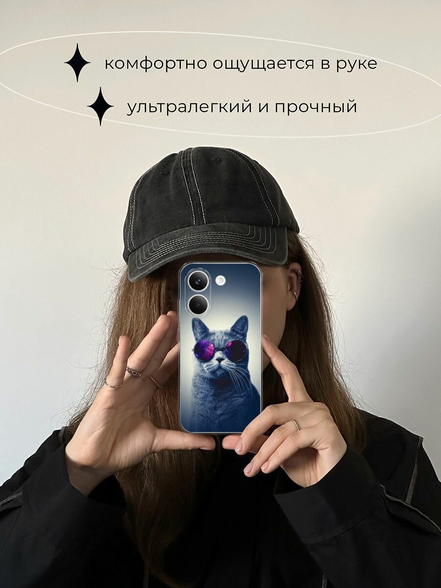 Чехол на Poco X8 Pro / Поко X8 Про с принтом Космический кот — фото 1