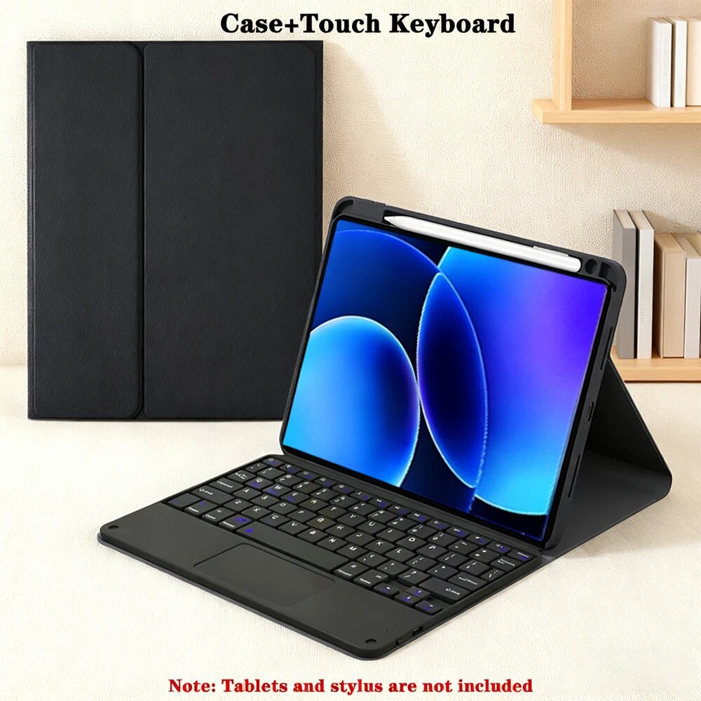 Черный чехол-клавиатура для Xiaomi Pad 8/8 Pro с русской раскладкой