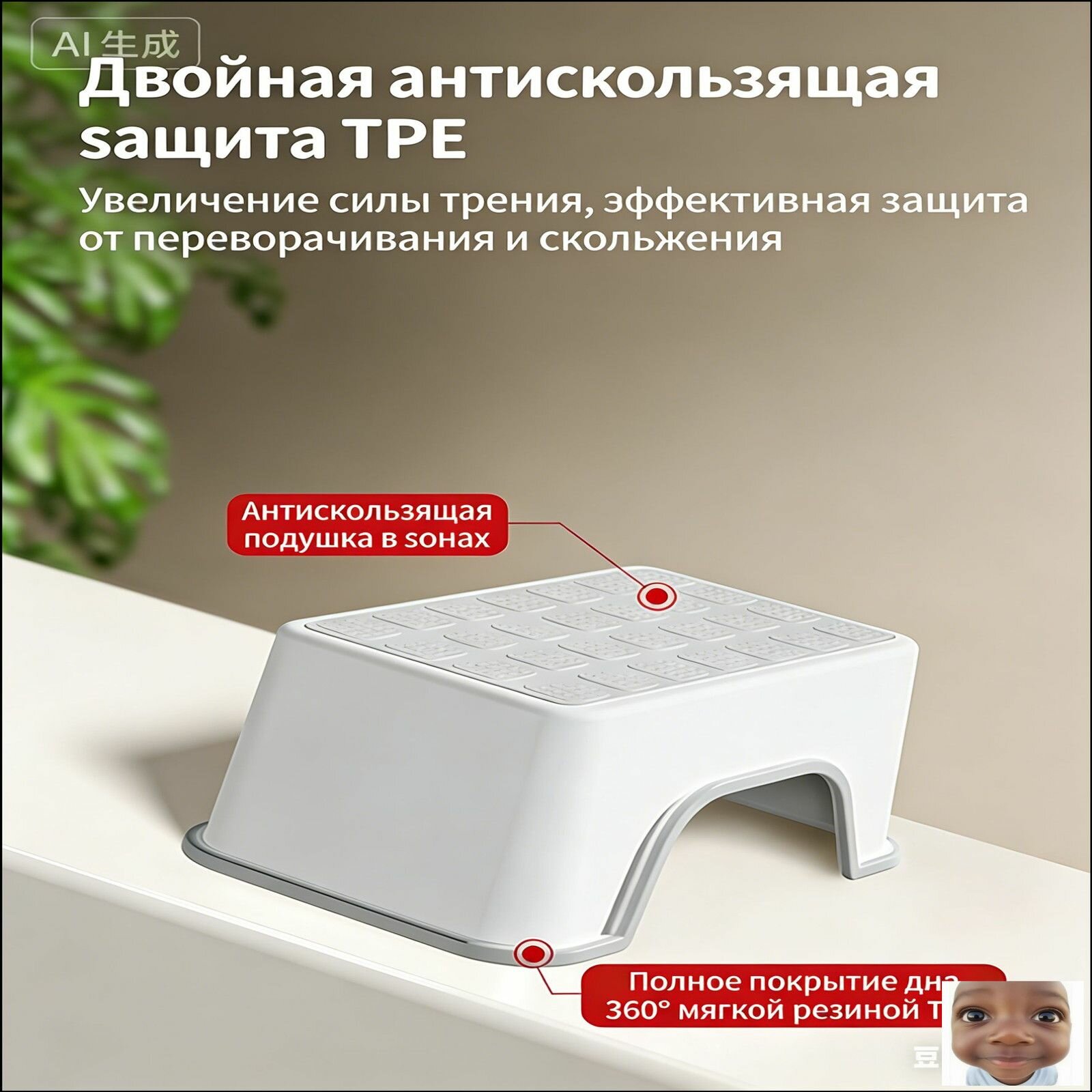 Ступенька в ванну до 100 кг