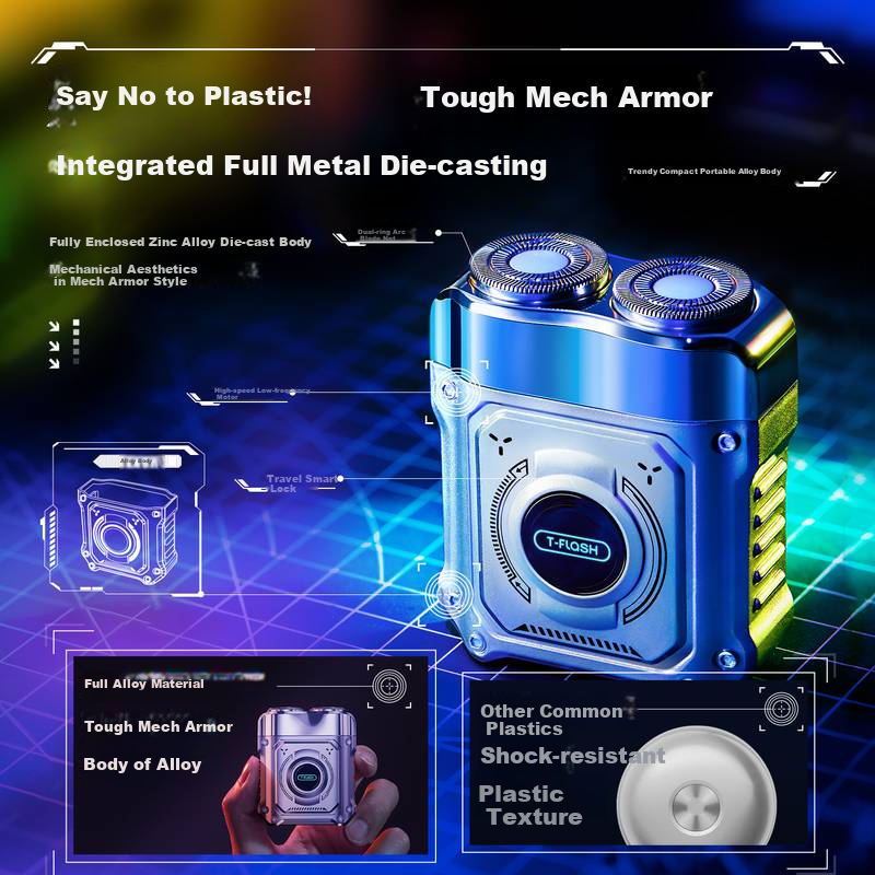 T-FLASH Aiqi S3 Алюминиевый механический бритье для мужчин Портативная электрическая бритва в подарочной упаковке