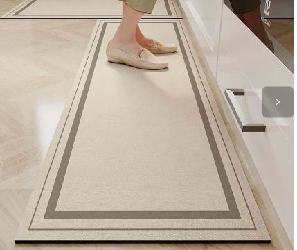 Противоскользящий замшевый коврик для кухни, 40*60+40*120cm 2 штуки , Этот цвет подобен песне