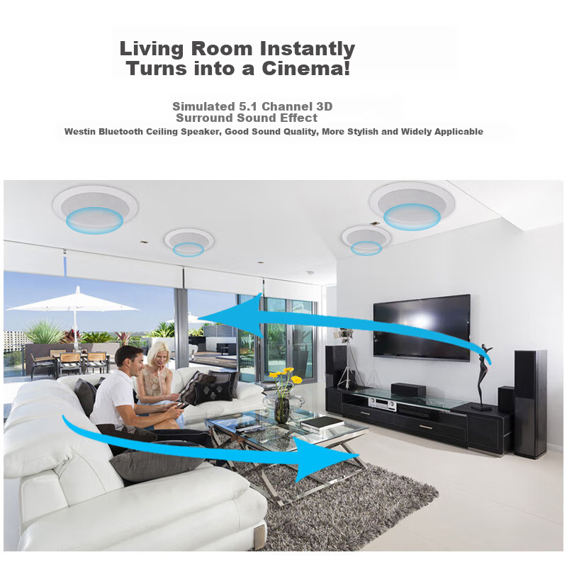 WESTDING Встраиваемый потолочный динамик беспроводной Bluetooth фиксированное сопротивление домашний кинотеатр 201