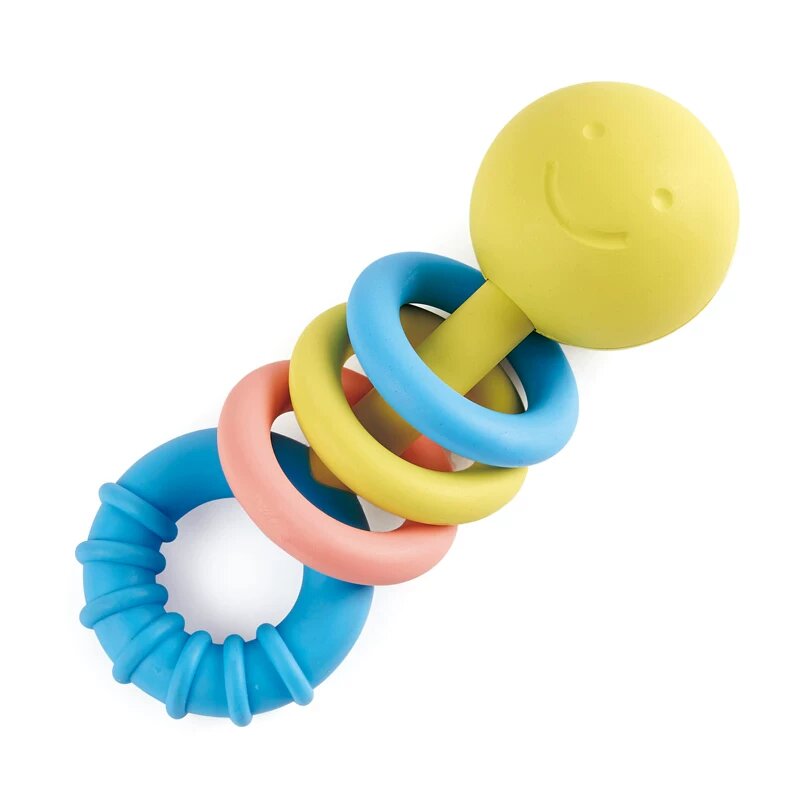 Hape Набор хрустящих игрушек и прорезывателей для младенцев 0-12 месяцев из рисовой материи, безопасные детские игрушки