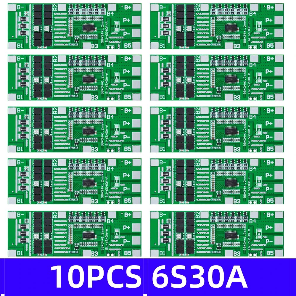 10PCS BMS 6S 30A плата защиты аккумулятора