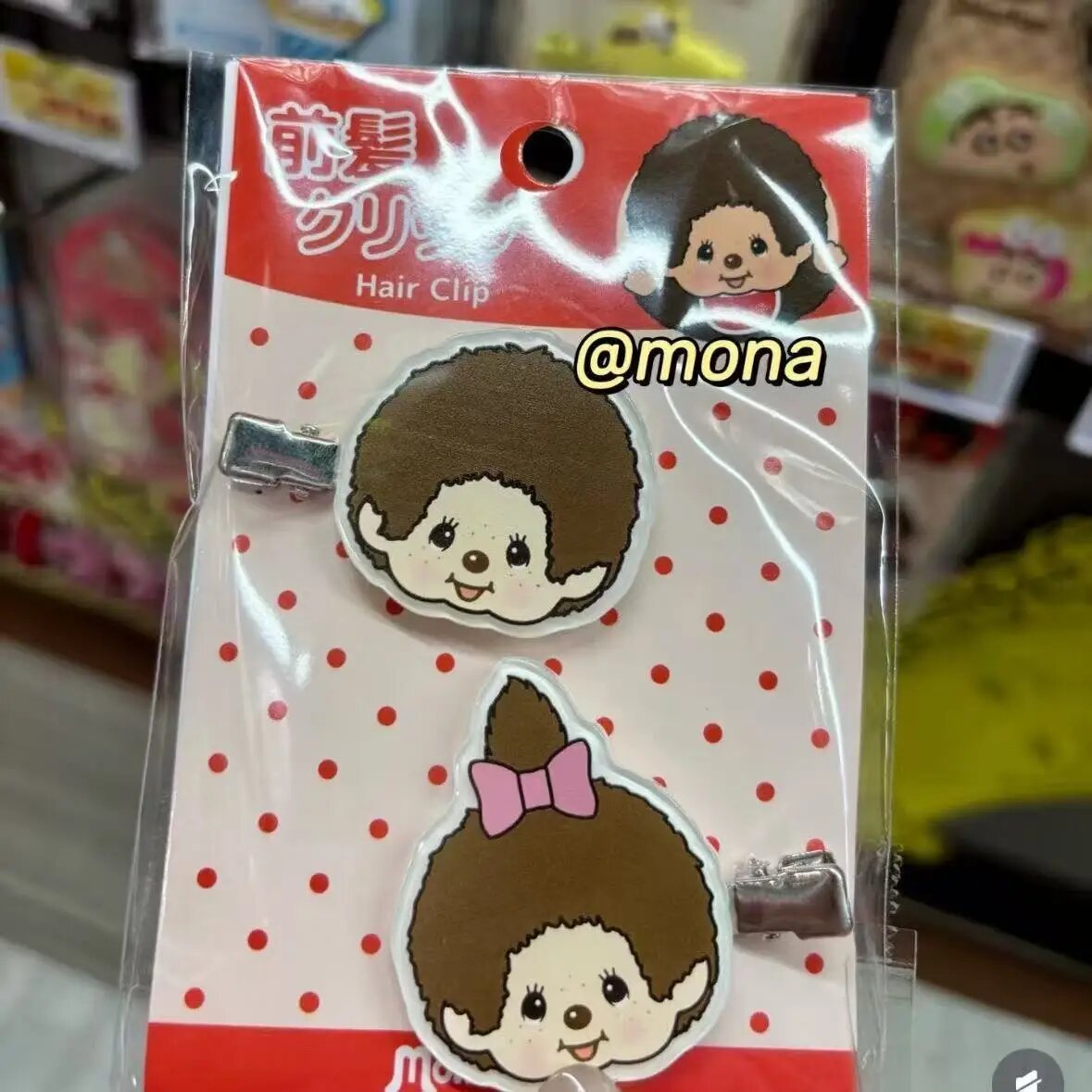 Monchhichi заколки для волос 4 шт.