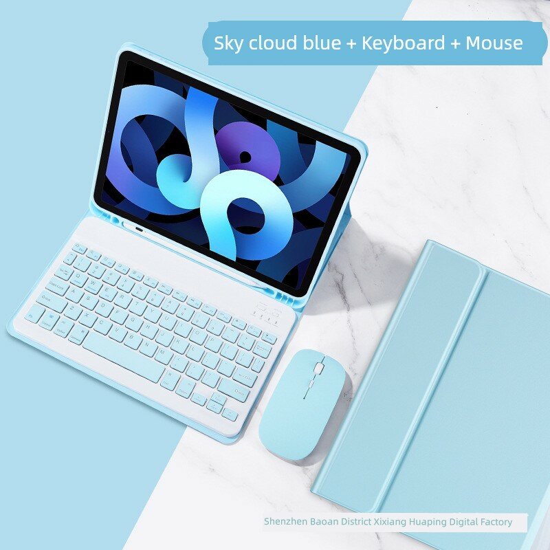 IPad Pro 2024 13-дюймовый комплект с небесно-голубой клавиатурой и зарядным мышью