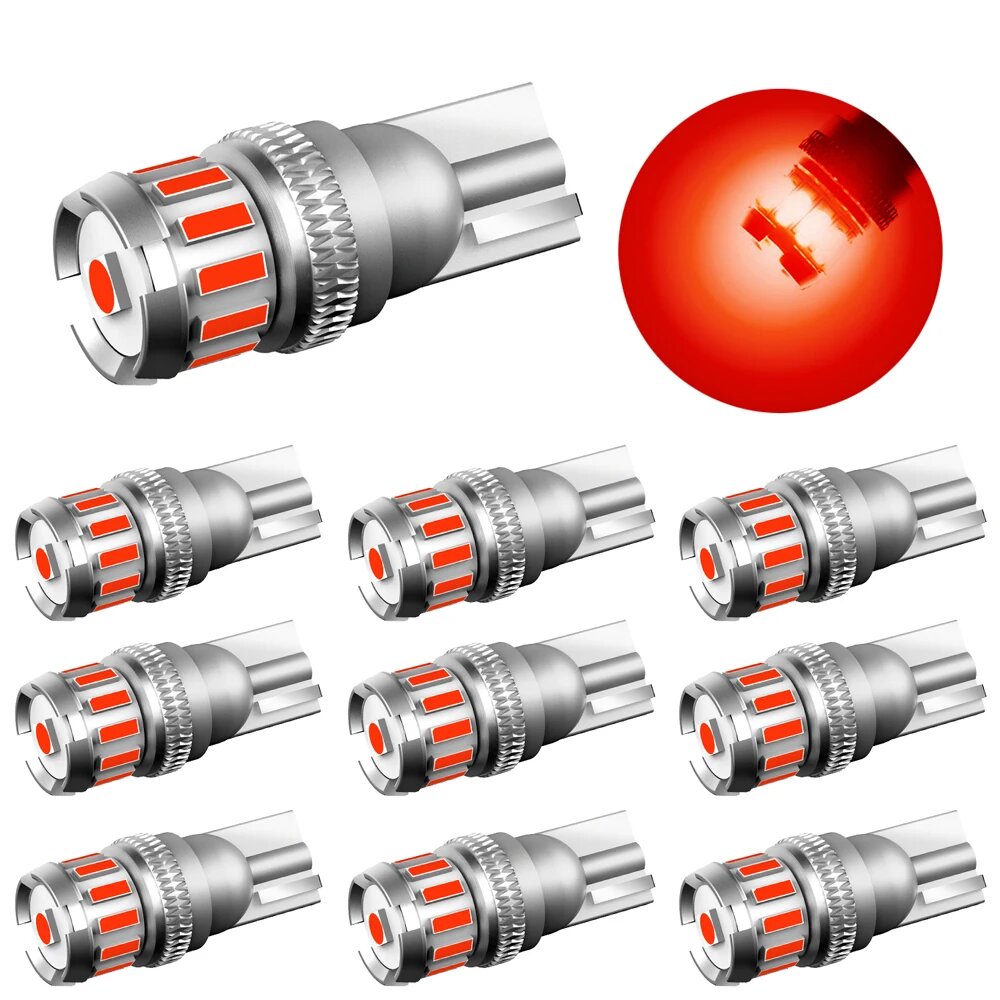 10X W5W LED T10 Светодиодные лампы Canbus 4014 3020SMD для BMW Audi Автомобильные парковочные огни Интерьерные карты Купольные огни 12 В Белый 6500K