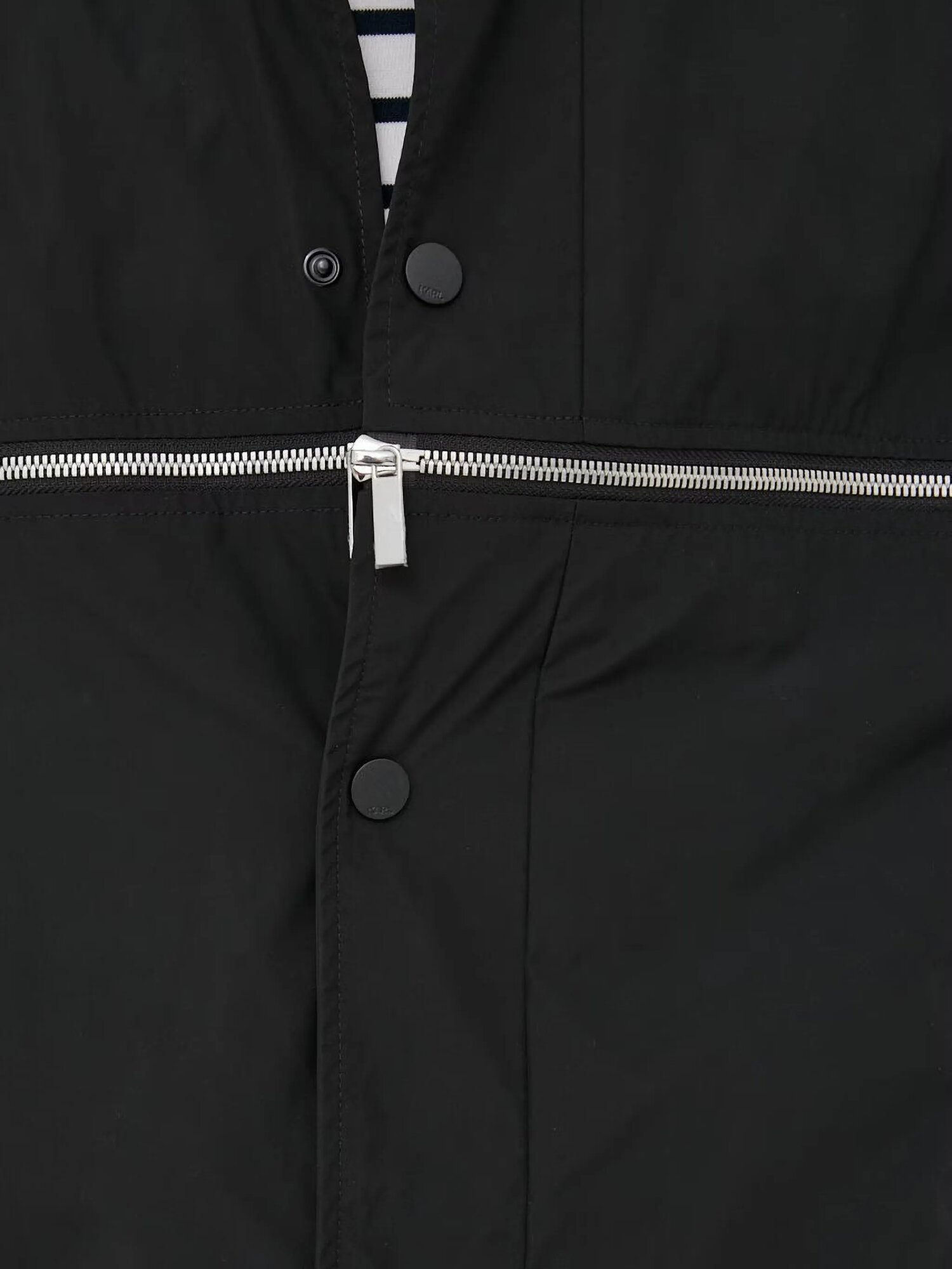 Куртка Karl Lagerfeld Zip-up bomber jacket, размер 50, черный — фото 1