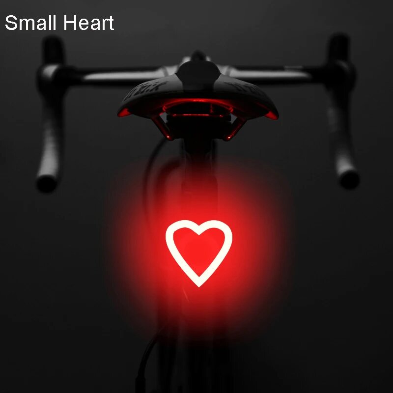 Велофонарь задний с сердцем, цвет: Heart