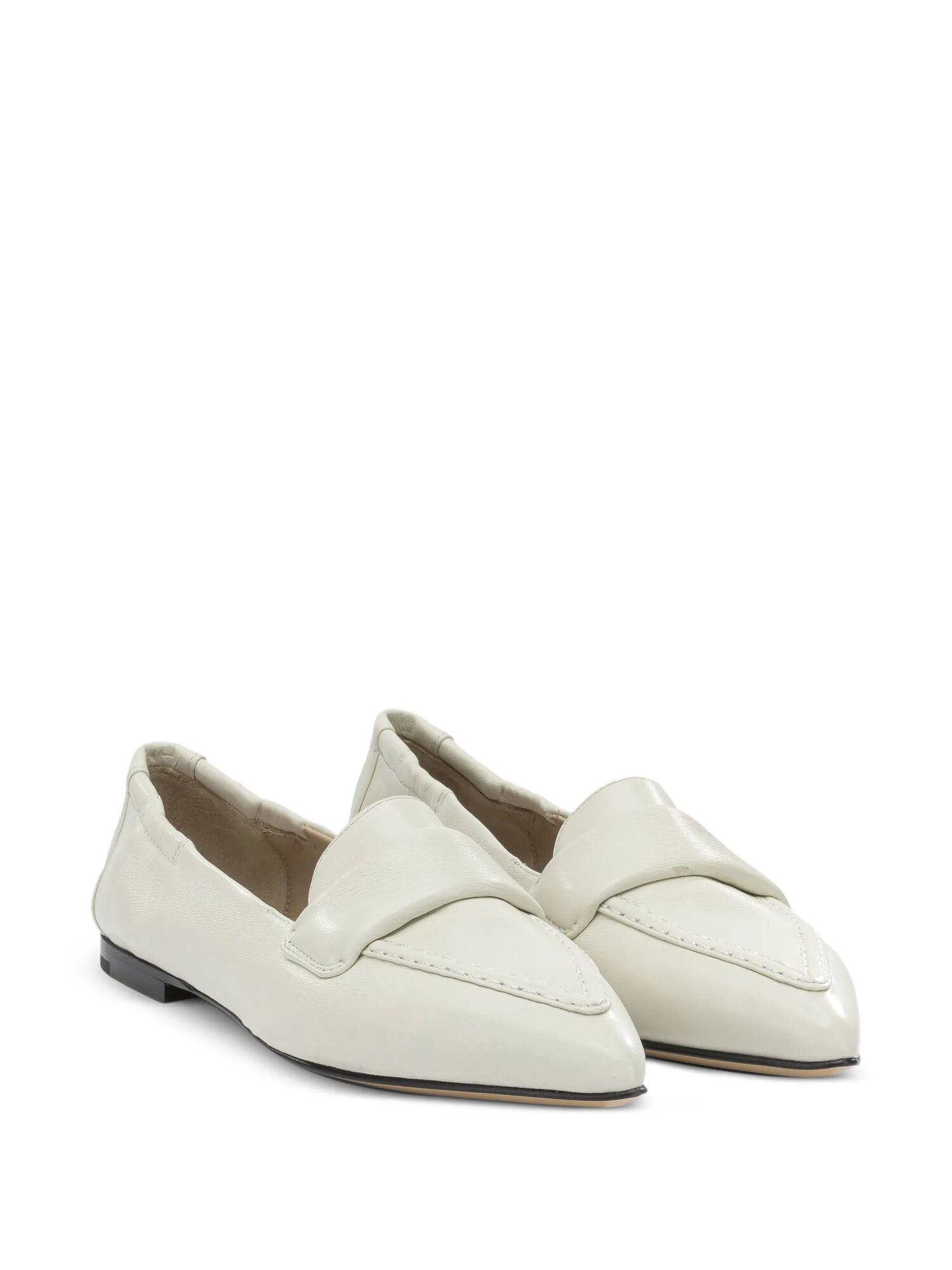 Лоферы POMME D´OR Pointed-toe leather loafers, размер 36, white — фото 1
