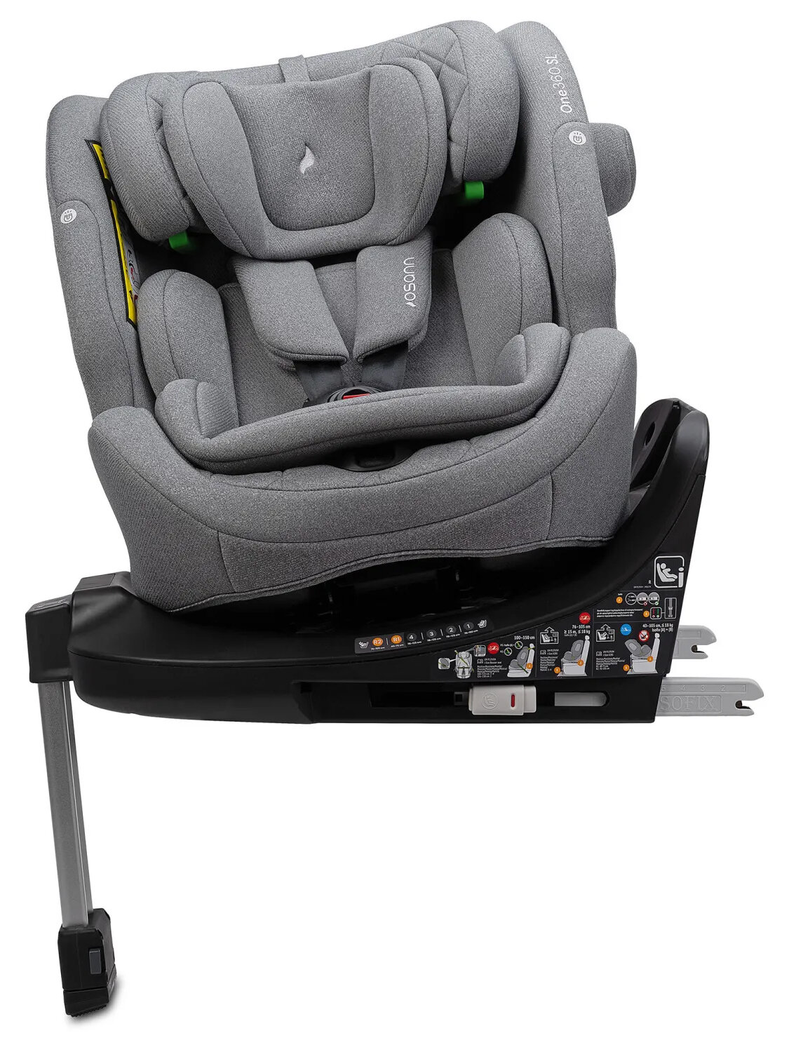 Автокресло 0+/1/2/3 Osann ONE 360° SL Iron, от 40 до 150 см (0-12 лет), до 36 кг, поворотное, Isofix, серый