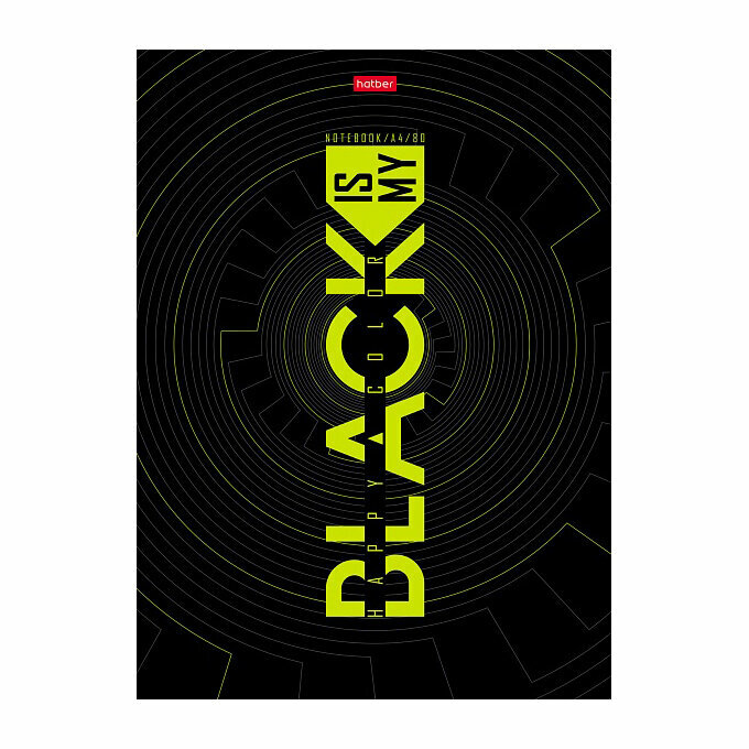 Бизнес-блокнот А4 80 л. "BLACK" 27685 тверд. обл. "Hatber"