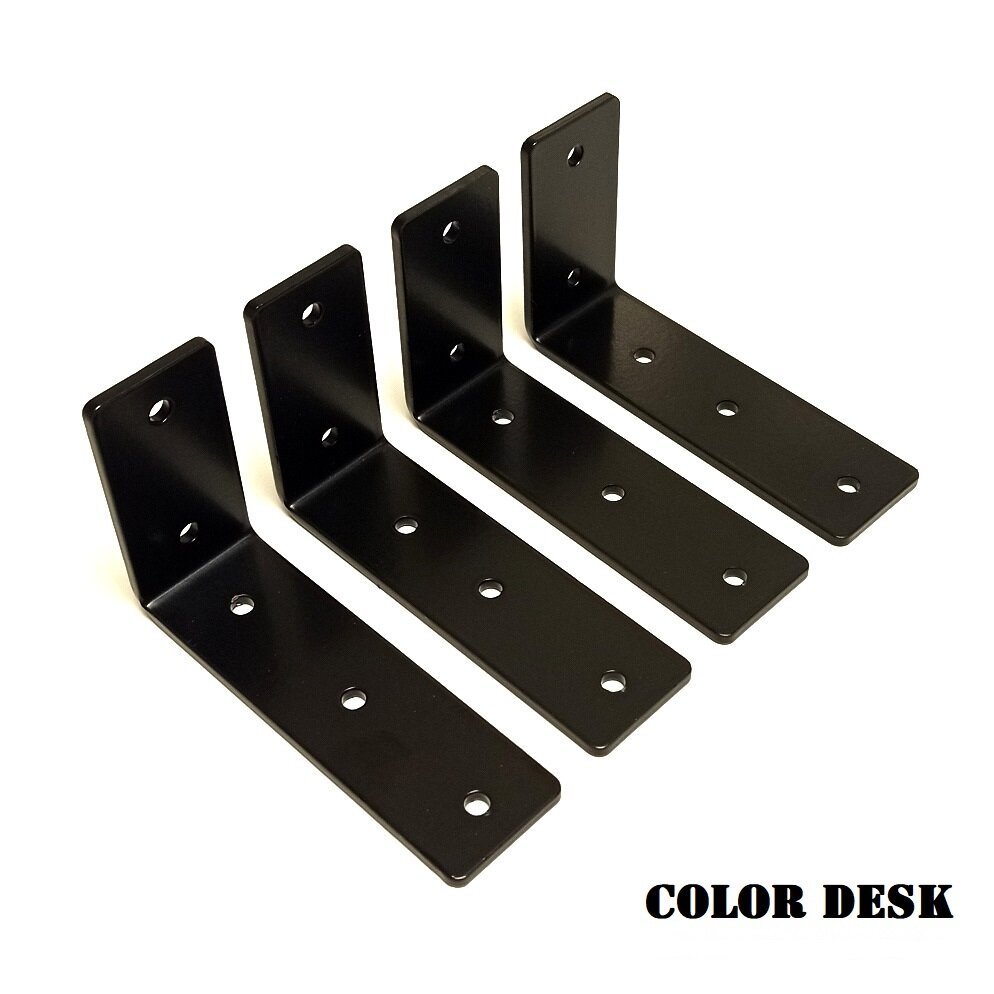 Уголок мебельный металлический COLOR DESK (4 шт.) 100х60 мм, чёрный