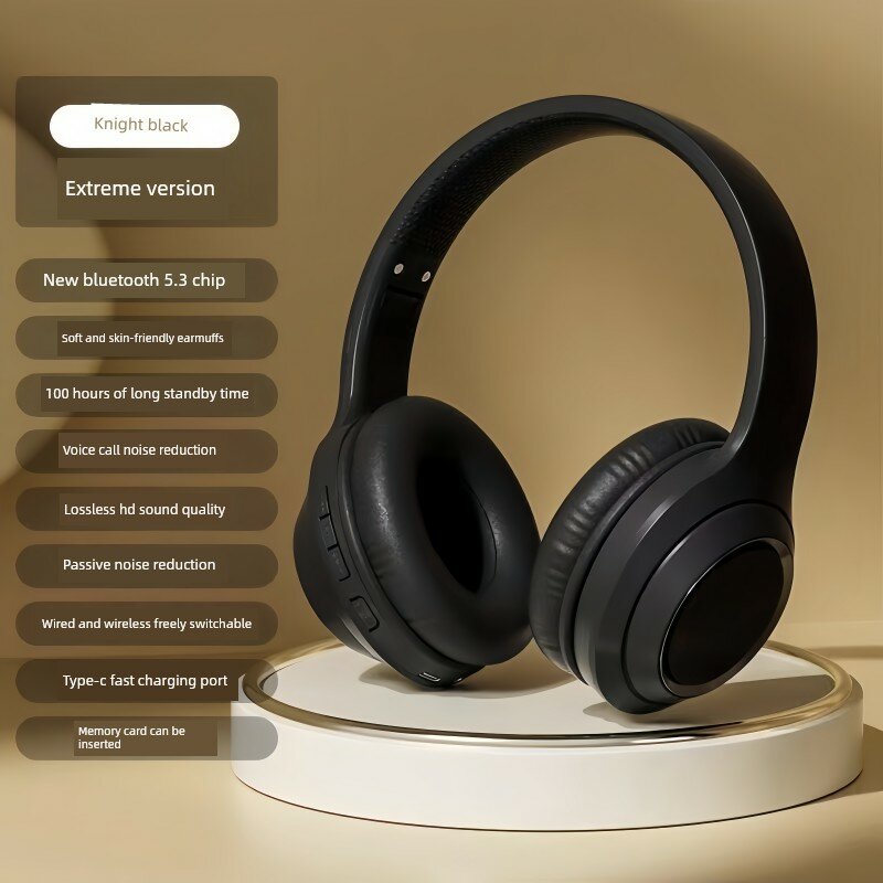 Беспроводные наушники с технологией Bluetooth, Dolby Surround и долгим сроком работы, черный - Ультимейт издание