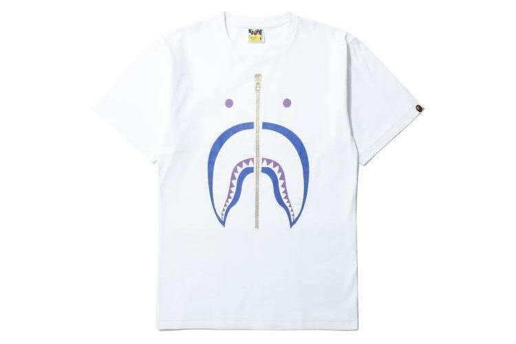Футболка Bape Colors Gold Zip Shark Tee
