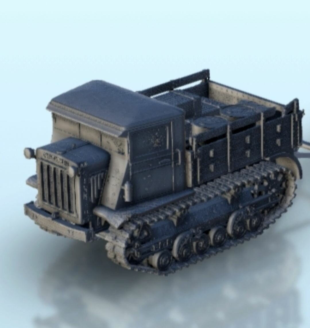 Сталинец 2. С-2. Трактор тягач. Масштабная модель 1:72.