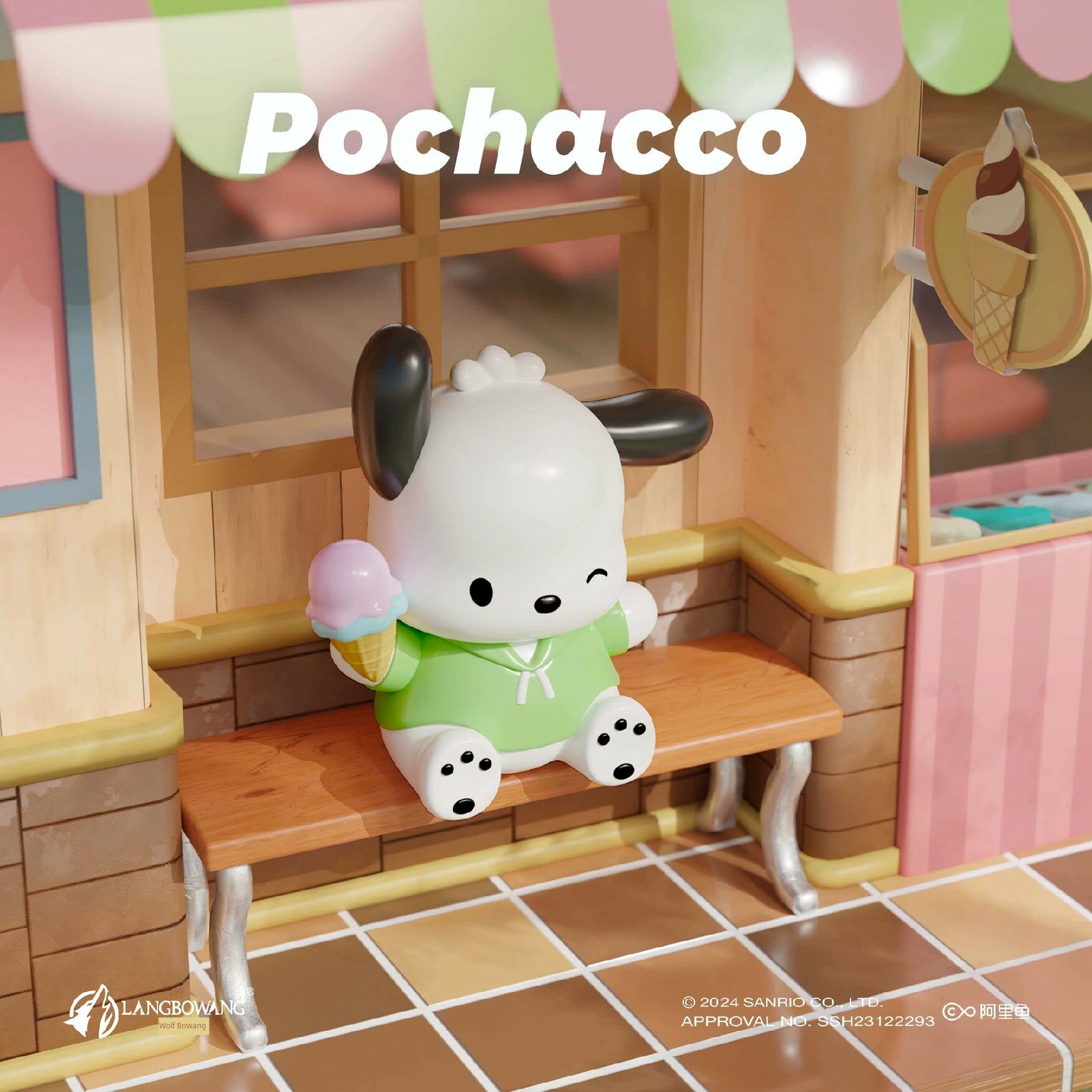 Оригинальная фигурка Sanrio Pochacco из серии «Где Почакко?», коллекционная, милая, в слепой коробке, подарок на день