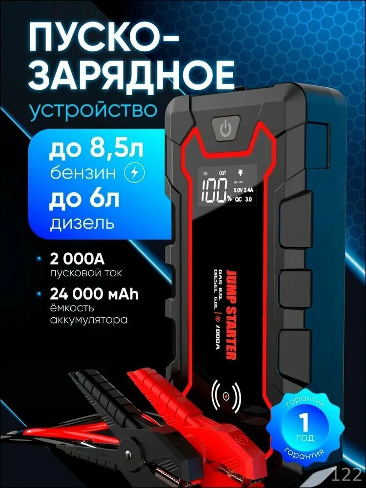 Устройство пуско-зарядное, 24000 А•ч, макс. ток 2000 A, 200 мм