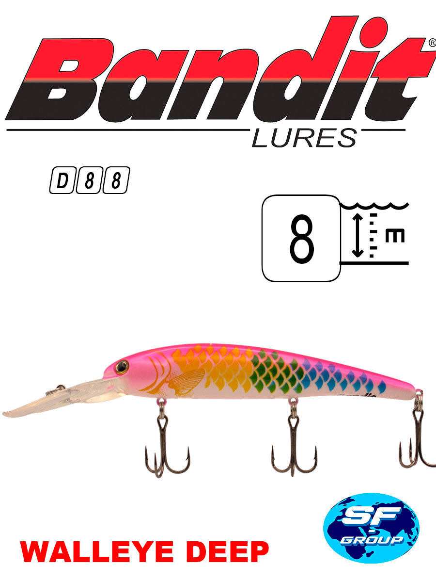 Воблер Bandit Deep Walley 12 см 17,5 гр заглубление 8м #D88