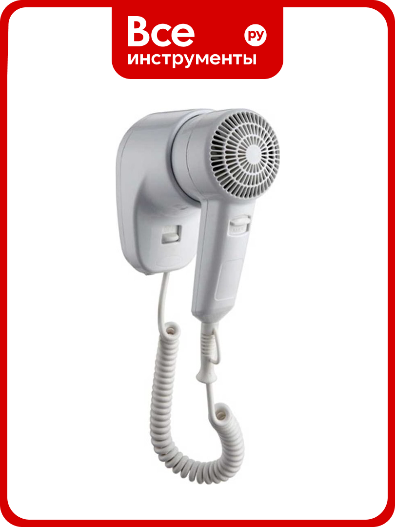 Настенный фен для сушки волос Viatto va-hdw1200 164620, пластик, двухрежимный температурный контроль, мощный мотор