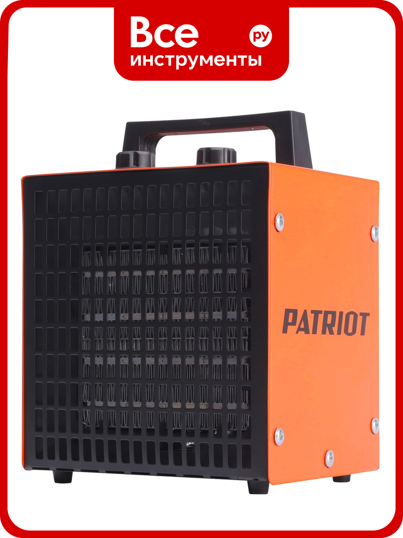 Тепловентилятор Patriot электрический PT Q 3S 633307303 с керамическим нагревательным элементом и металлическим корпусом