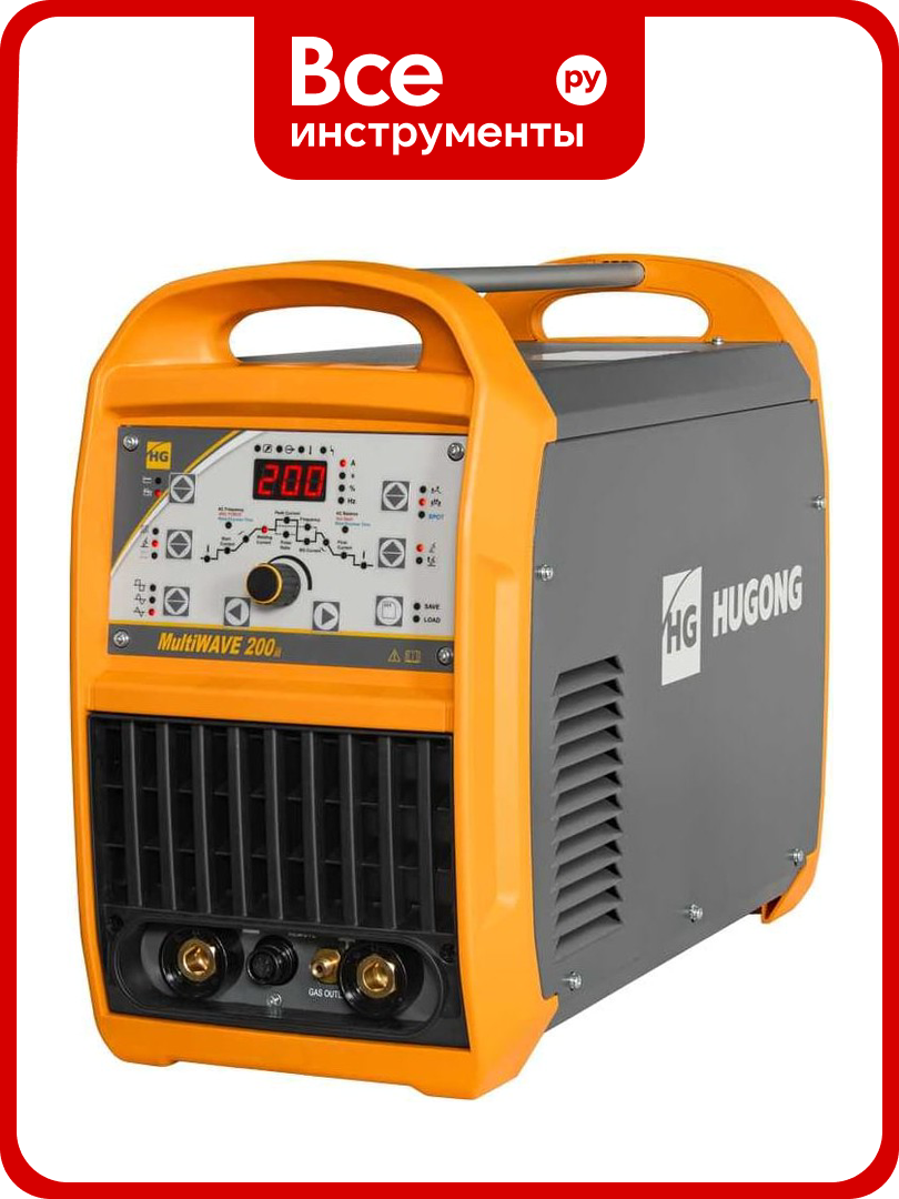 Аппарат аргонодуговой сварки MultiWAVE 200 III AC/DC (cold tack, различные типы волны) Hugong 039979 для сварки алюминия