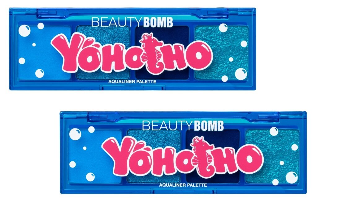 Палетка аквалайнеров для век Beauty Bomb Eyes Aqualiners palette «Yo Ho Ho» 01 2шт