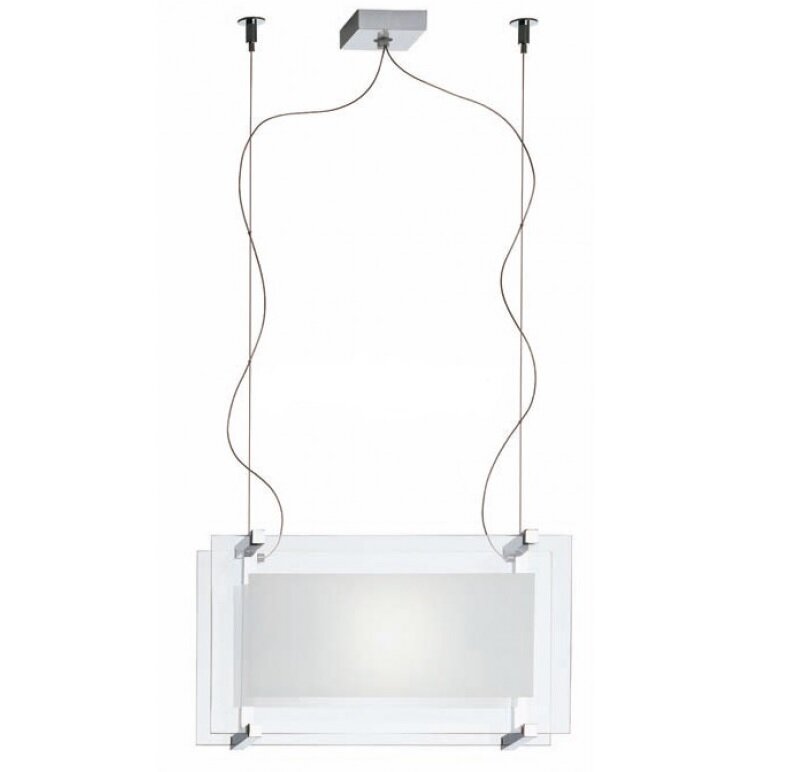 Fabbian Подвес Binario 1х200W/R7s белое стекло
