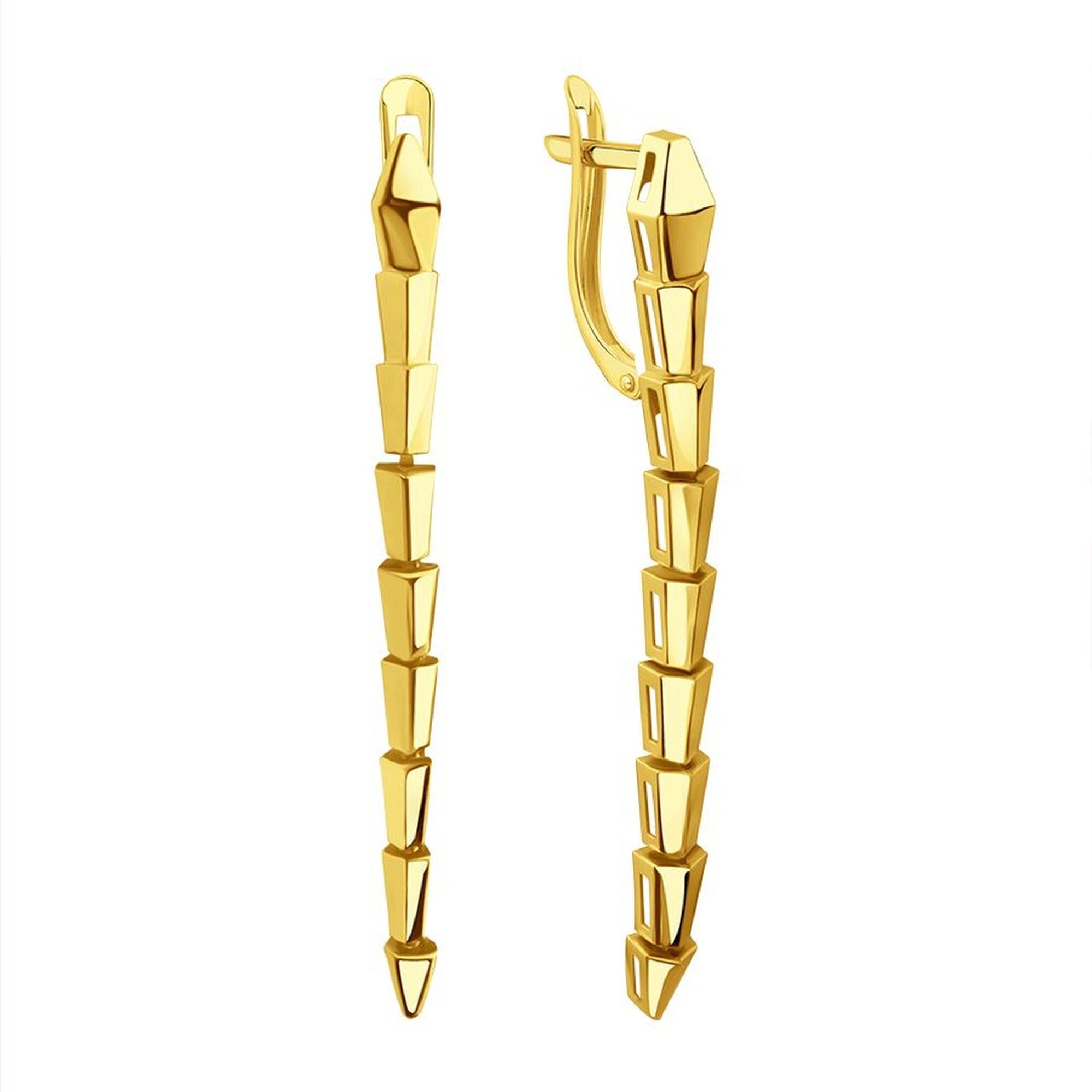 Серьги, желтое золото, 585 проба