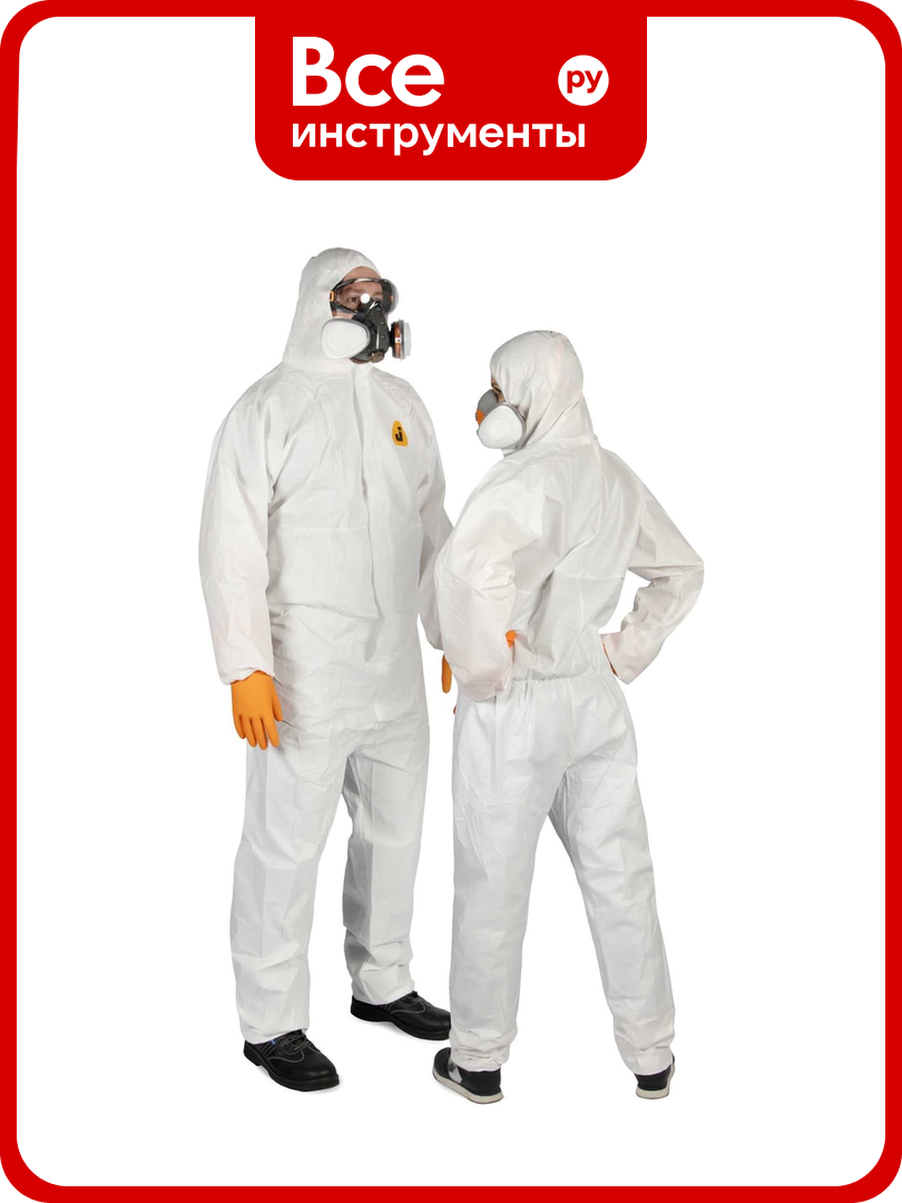 Комбинезон химзащиты Jeta Safety из нетканого материала MP, плотность 60 г/м², размер L/50-52, JPC-50-L