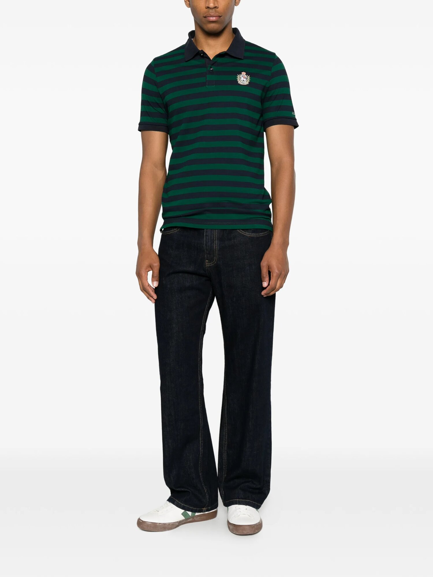 Рубашка Johnny Lambs Striped-pattern polo shirt, размер 54, синий — фото 1