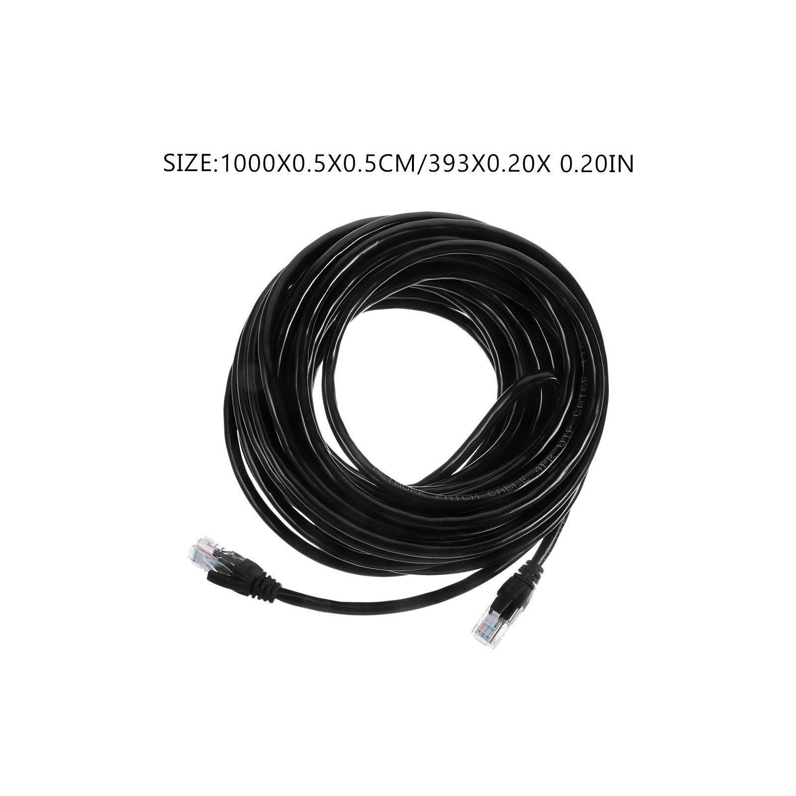 Кабель Ethernet Cat6 Для Компьютера И Роутера Чёрный 1000.00X0.50X0.50Cm