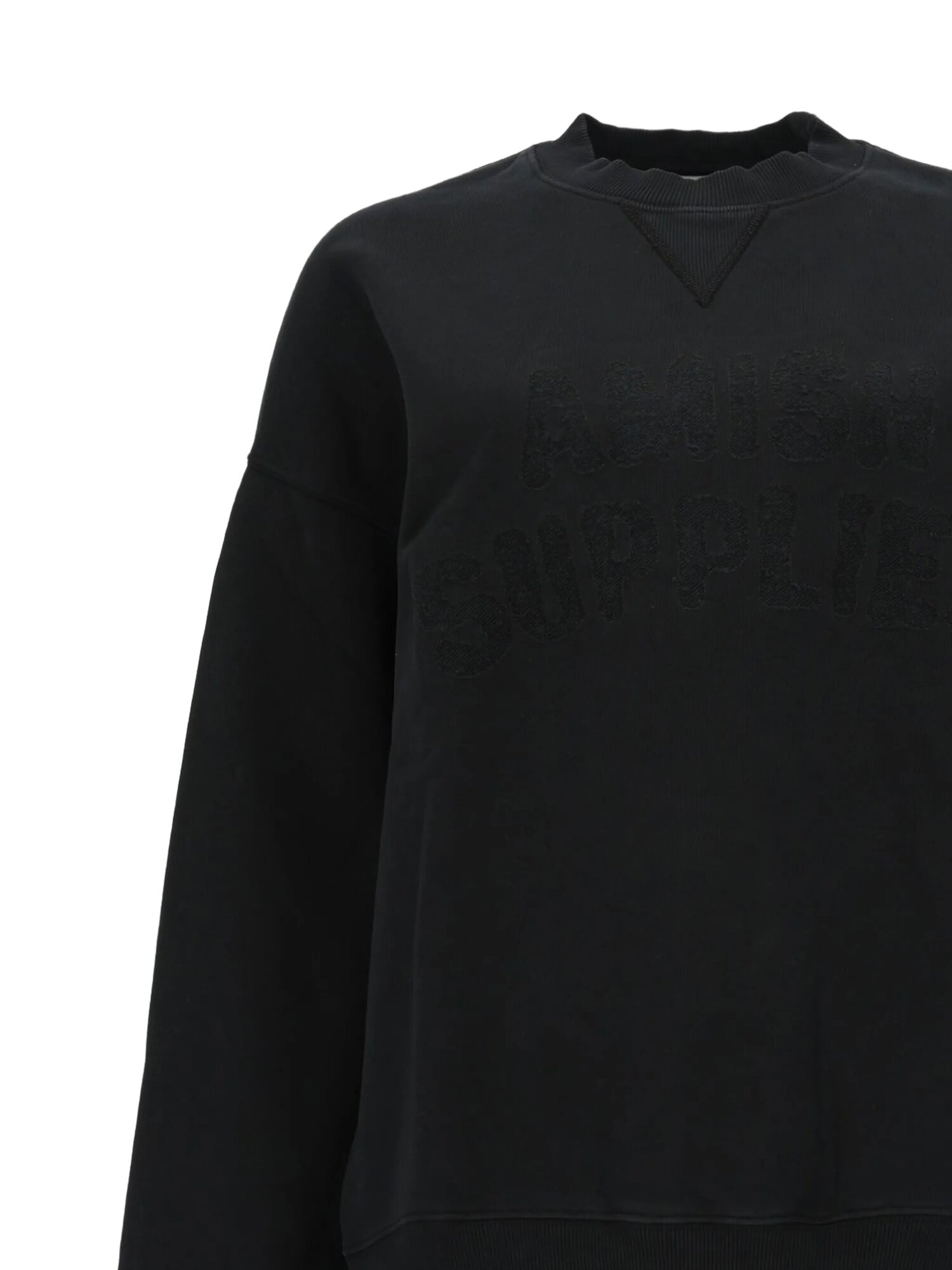Свитер Amish Supplies Crew-neck sweater, размер M, , black/black — фото 1