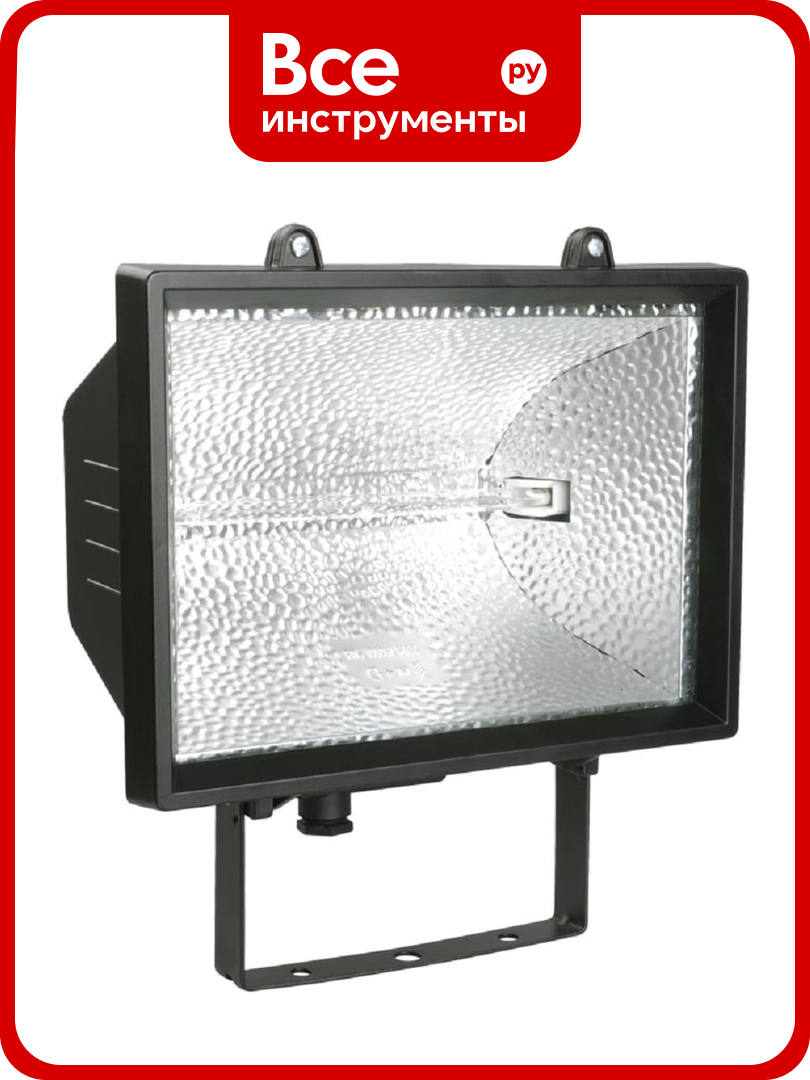 Светильник IEK ИО-1000w симметр. чер. IP54 LPI01-1-1000-K02 алюминиевый корпус прямоугольный дизайн галогенный светильник