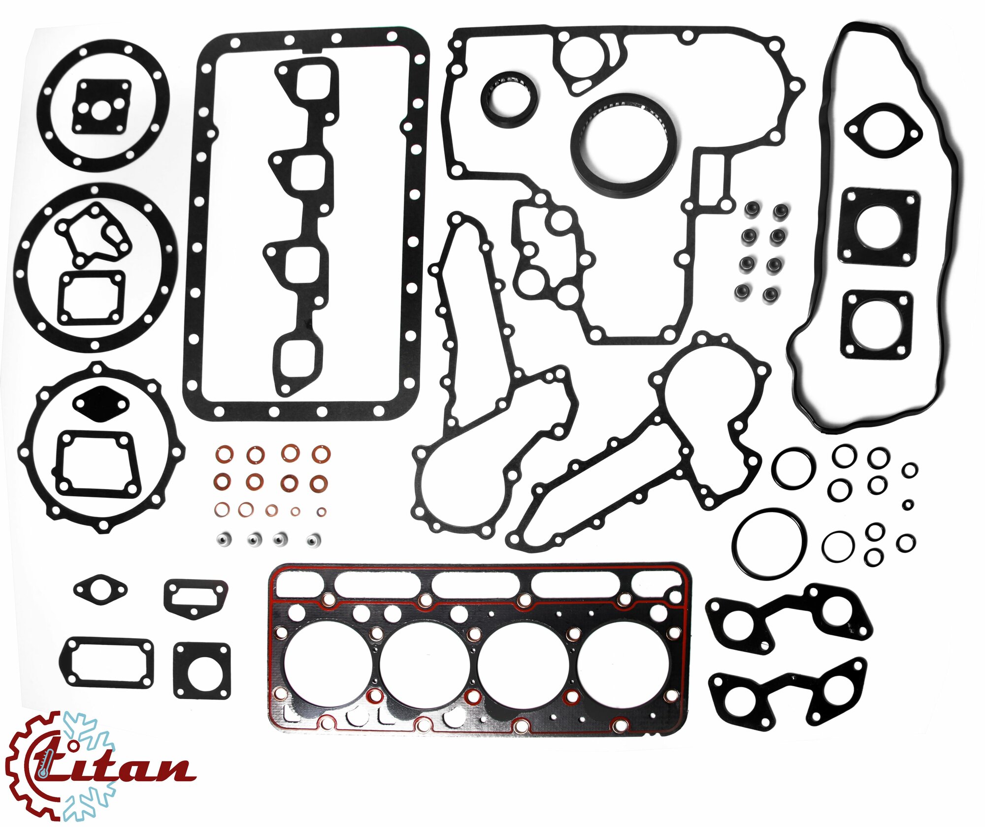 Комплект прокладок ДВС Carrier Vector/ Kubota CT 4.134TV/ V2203 25-39006-00 TITAN