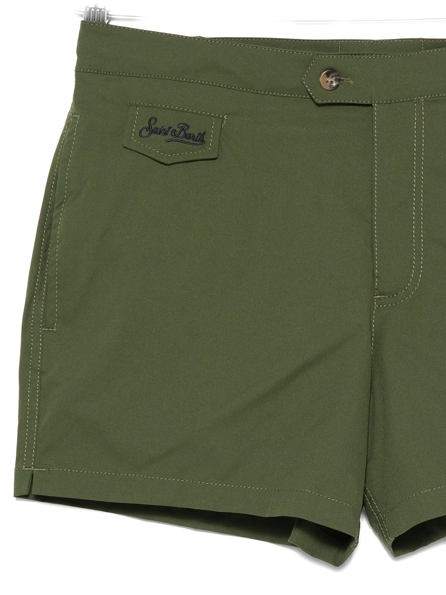 Шорты для плавания MC2 Saint Barth Harrys logo-patch swim shorts, размер 48, зеленый, — фото 1