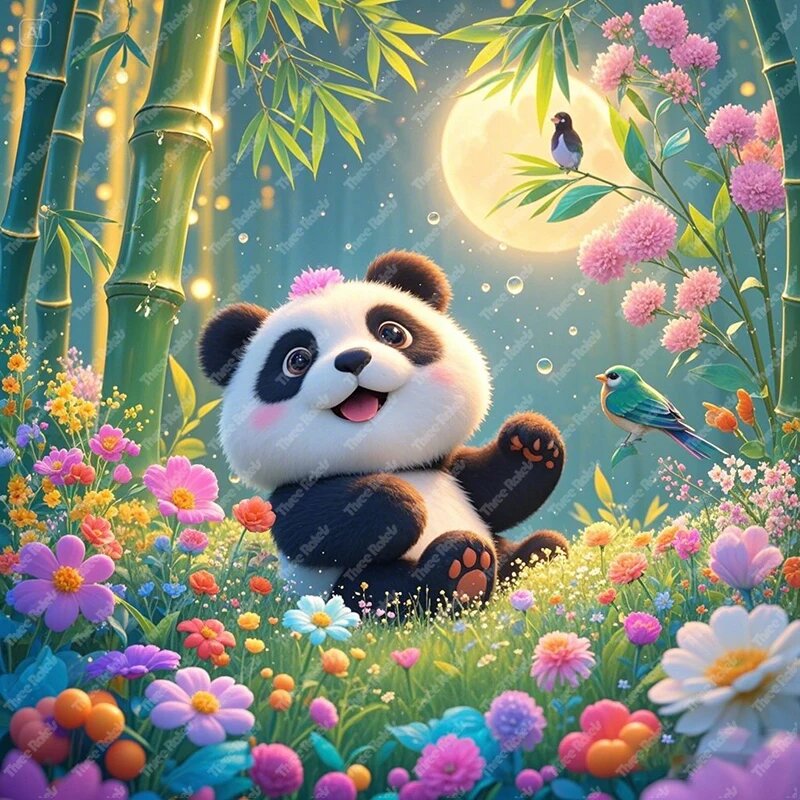 Наклейка на стену Happy Panda, цвет QHH179-18