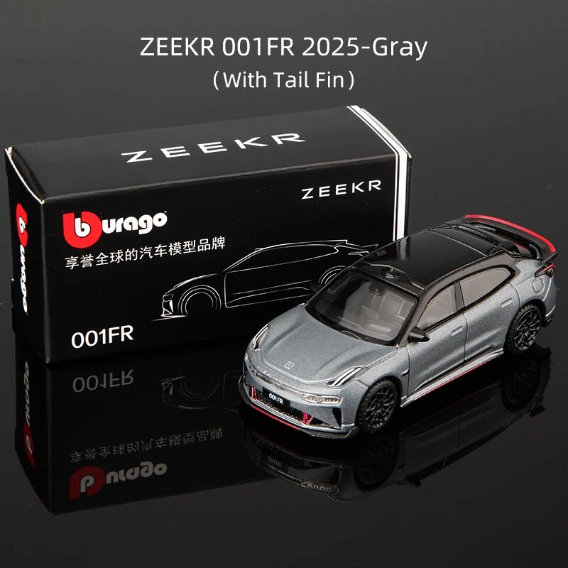 Bburago 1:64 ZEEKR 001FR модель автомобиля Серый, 001FR-2025-Gray