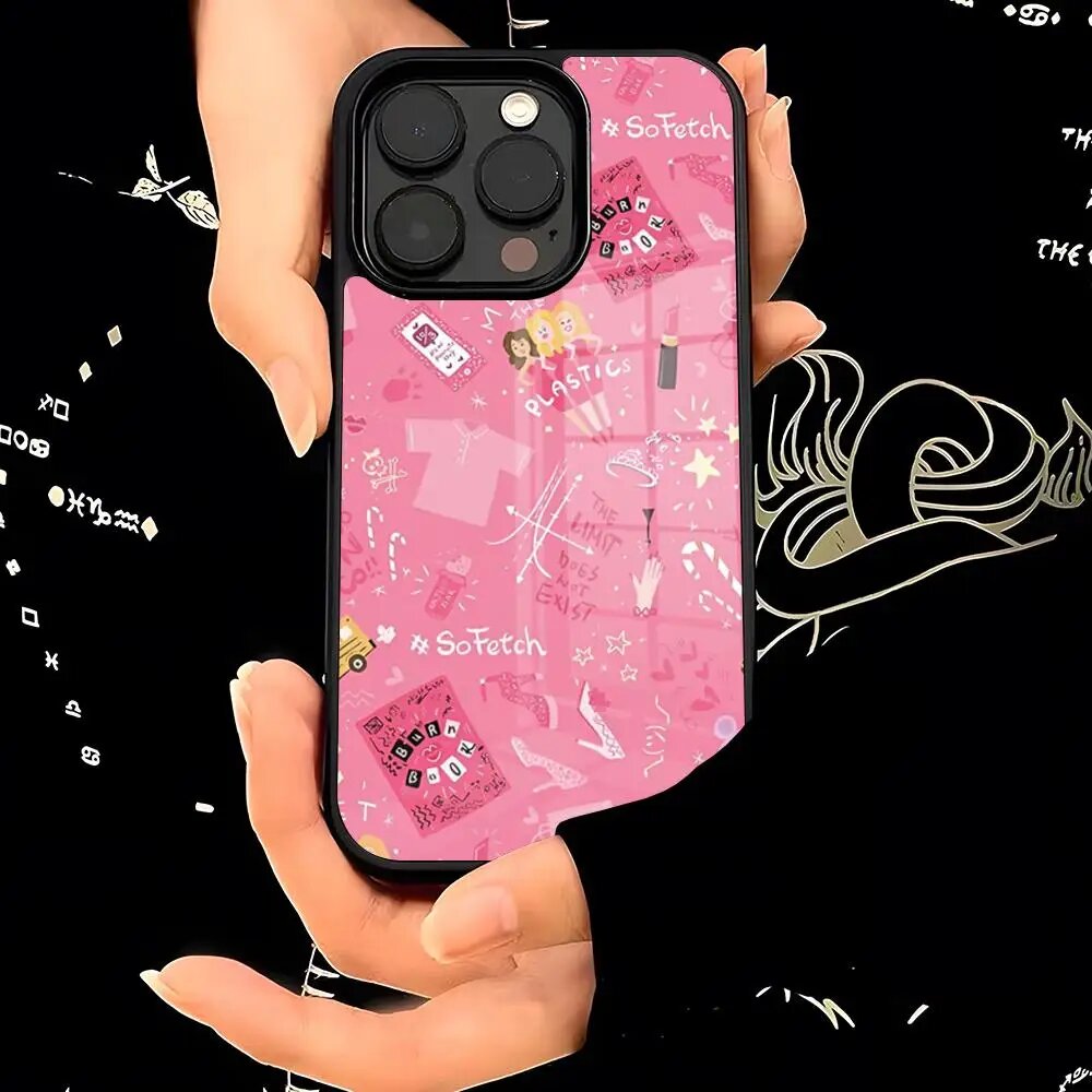 Розовый чехол iPhone 16 Pro Max "Дрянные девчонки"