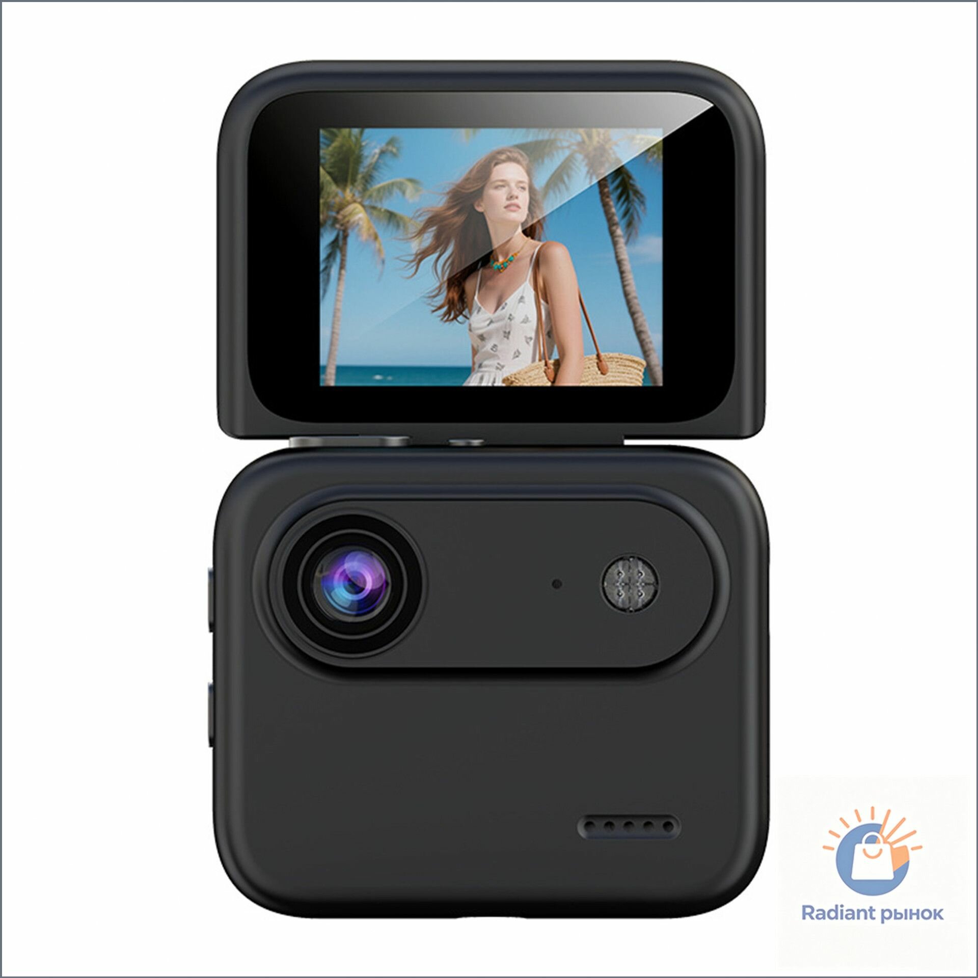 Экшн-камера Y360: 4K, поворотный экран, угол 143 , 6 ч автономной работы