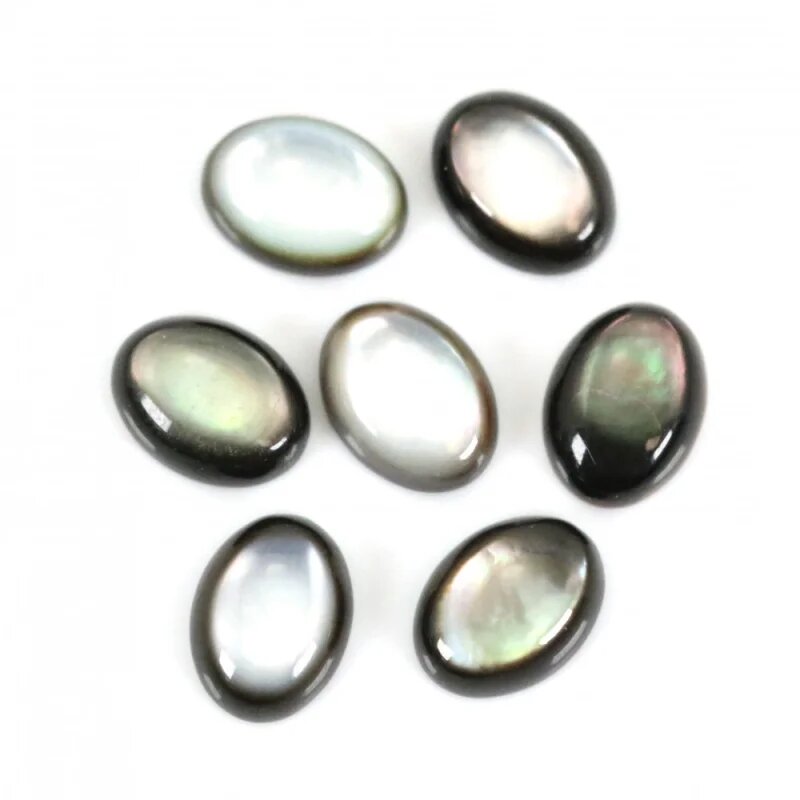 5 шт. серые овальные кабошоны из перламутра 4x6-13x18 мм 13x18mm