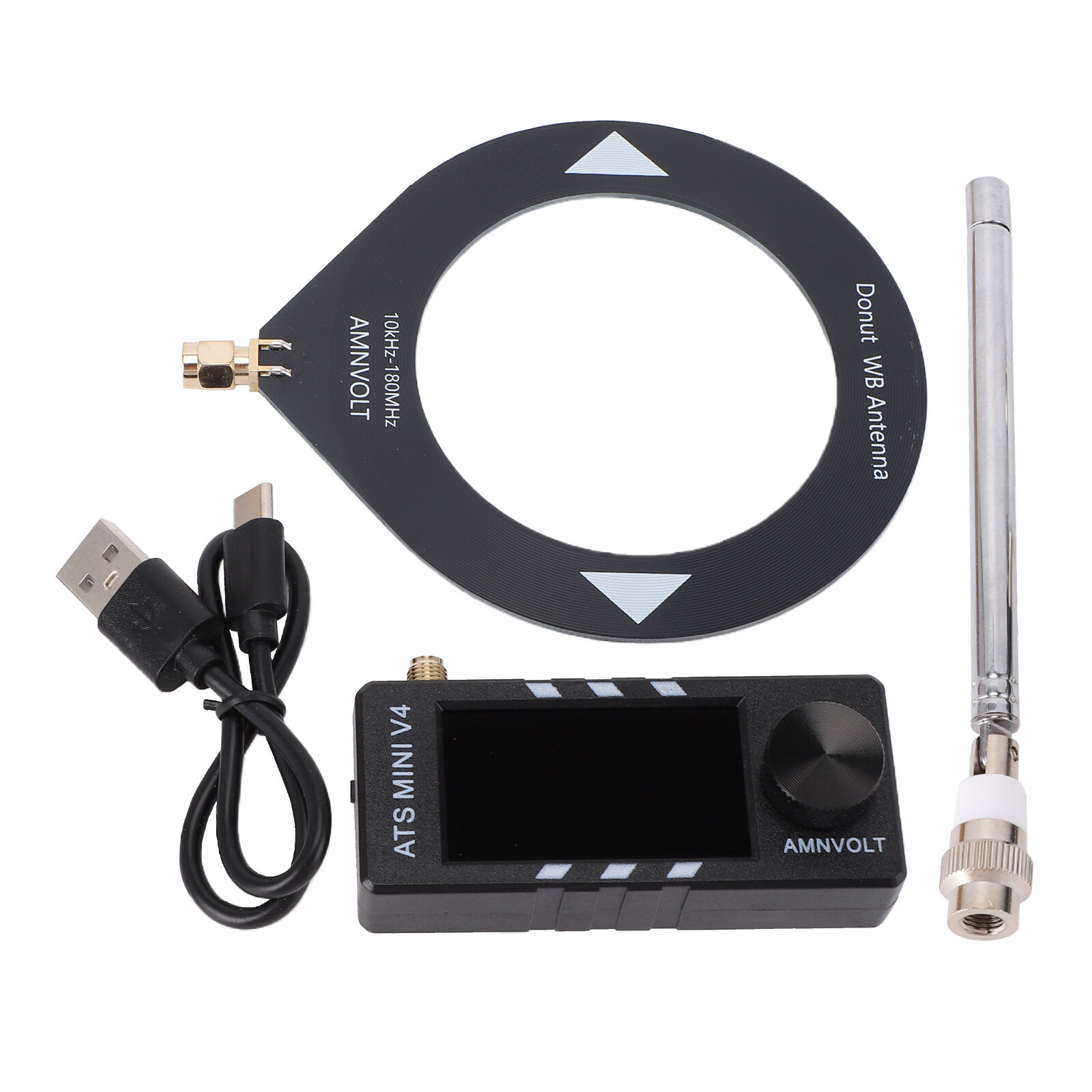 Радиоприемник ATS MINI V4 с DSP-процессором, поддержкой FM, AM, SSB, LSB и USB, 1,9-дюймовым дисплеем, идеально подходит для использования на открытом воздухе и в повседневной жизни, с антенной.