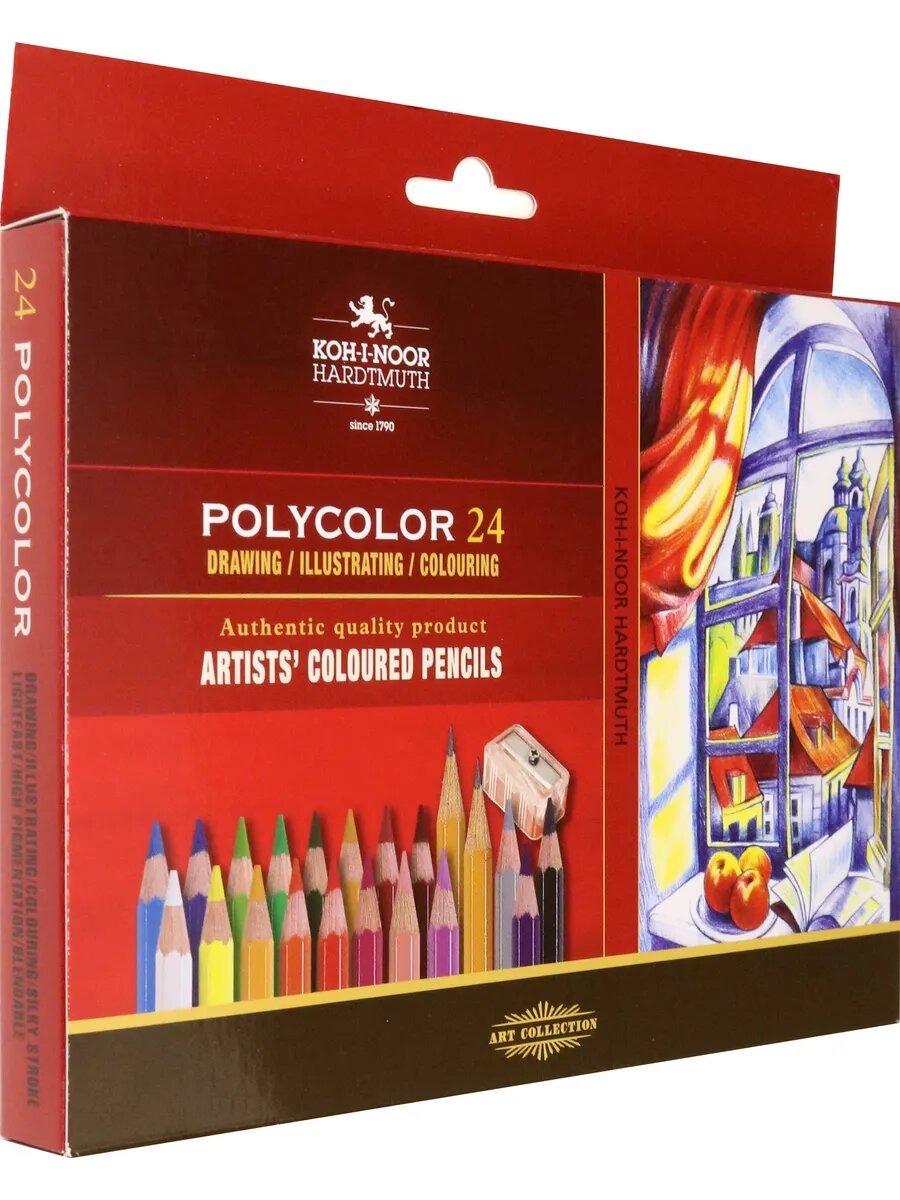 Карандаши цветные художественные Polycolor 3834, 24 цвета
